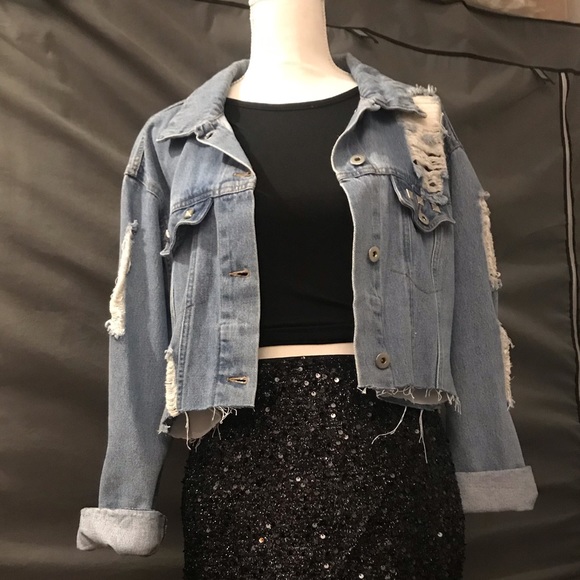 Love Tree | Jackets & Coats | Bogo 5 Off Cropped Jean Jacket Love ...
